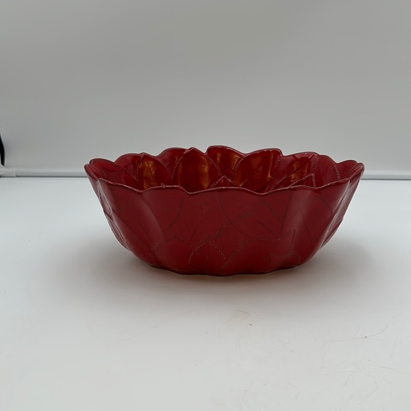 Source Unknown | Dining | Vintage Italian Art Pottery Large Red Bowl ...
